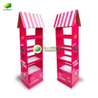 Quality Corrugated Paper Pop Floor Display Stand Foldable for Store Advertising for sale