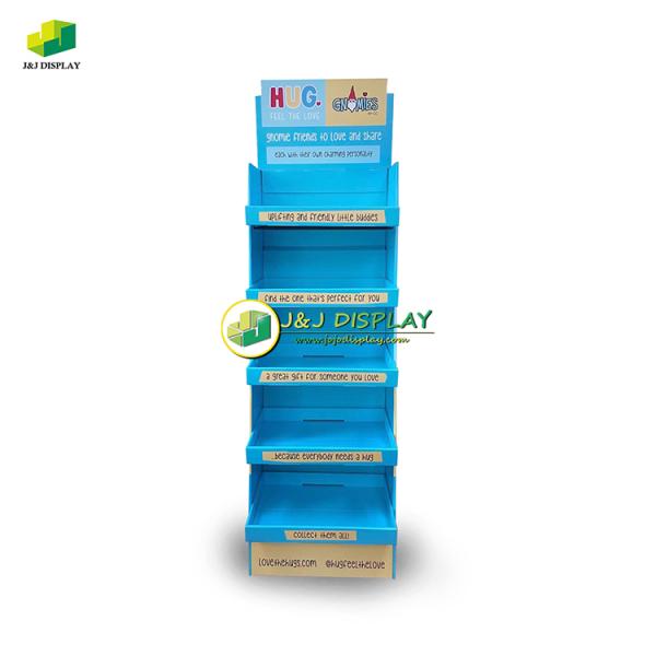 Quality POS Cardboard Display Stand 100% Recyclable Materials 5kg Load Capacity Per Shelf for sale