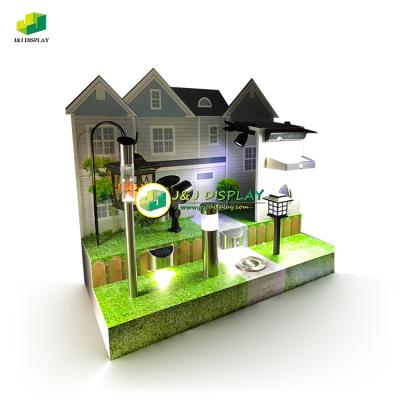 China Home Shaped Acrylic Display Rack Customized for Supermarket Exhibition for sale