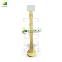 Quality Customized Storage MDF Floor Display Stand with Acrylic Holder Box for sale