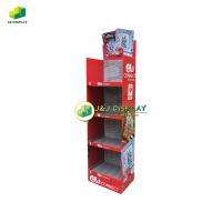 Quality Book Promotion Corrugated Cardboard Display Units Foldable Floor Standing for sale