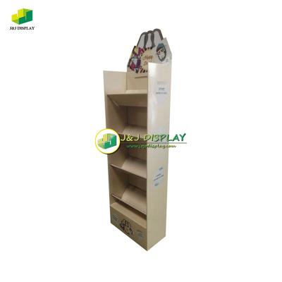 China Stationery Promotion Cardboard Display Units Retail Flooring Stand Customized for sale