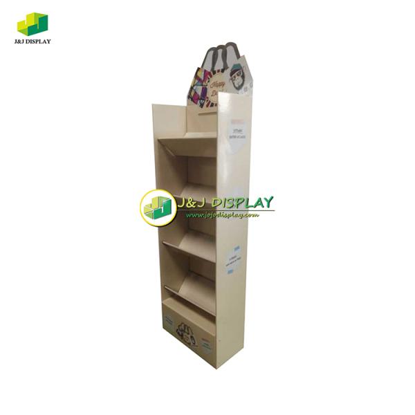 Quality Stationery Promotion Cardboard Display Units Retail Flooring Stand Customized for sale