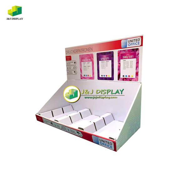 Quality Cardboard Display Unit Counter Top Display Box PDQ For Ink Fillers Box Stationery Rack for sale