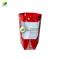 Quality Transparent Window Cardboard Dump Bins Hexagonal For Commodity Retail for sale