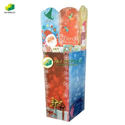 China Christmas Decorations Cardboard Dump Bins POS Display Stand Foldable For Retail for sale