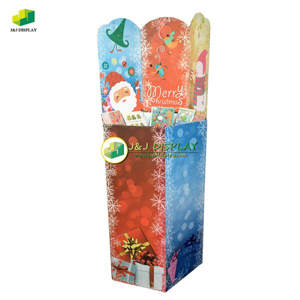 Quality Christmas Decorations Cardboard Dump Bins POS Display Stand Foldable For Retail for sale
