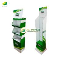 China Sationery Cardboard Display Stand Pencil Case Pop Stackable Hook Floor Display for sale