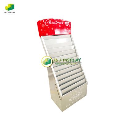 China CMYK Color Knock Down Stand Corrugated Paper Floor Display For Presentations for sale