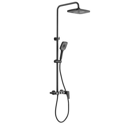 Set completo di miscelatore per doccetta da bagno nero opaco Set completo per montaggio a parete