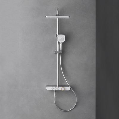 China Chrome Hand Shower Mixer Set Shower Systems With Rain Shower Head 3 Functions Handheld for sale