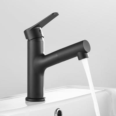 China ARROW Modern Matte Black Single Hole Basin Mixer Faucet with Ceramic Valve Core for Bathroom Sink Tap for sale