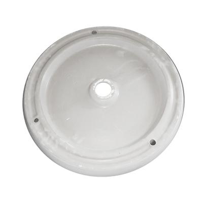 中国 芸術の虚栄心のカウンター トップの洗面器の白い艶をかけられた色を丸型 販売のため