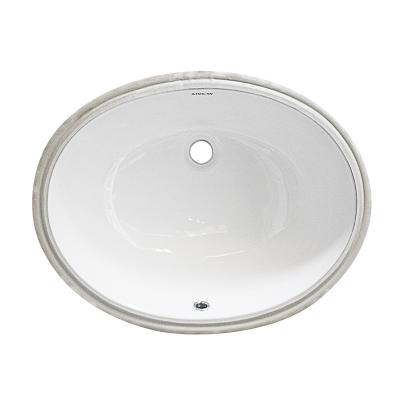 China Oval branco sob a bacia contrária 528x415x234mm com excesso à venda