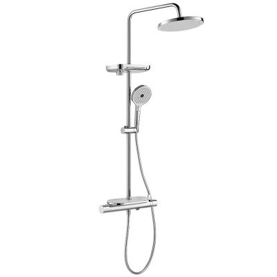 China ARROW AMG14SH851 Thermostatic Bath Shower Mixer Set Chrome Brass for sale