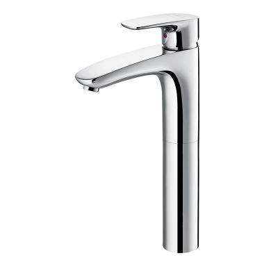 China F1L9028C Single Handle Basin Mixer Faucet , Brass Chrome Tall Basin Mixer Tap for sale