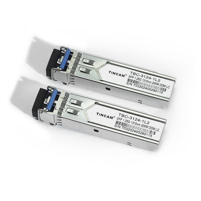 China TiNCAM Factory 1.25G SFP Module Gigabit single mode dual fiber 20km for Ethernet Switch TBC-3124-1L2 for sale