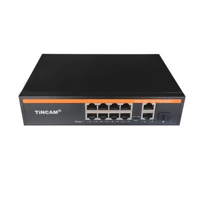 China TiNCAM 11 Port PoE Switch 10/100Mbps 8 PoE Ports 2 Gigabit UPLINK 1 SFP Slot 100m/250m Transmission Modes 120W For IP Camera CCTV Surveillance TBC-PS4511N-3PF for sale