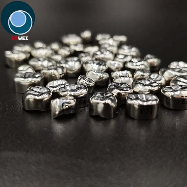 Quality Stainless Steel Dental Crown For Adults And Children Safe For Oral Use Restoring Damaged Teeth for sale