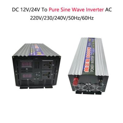 Cina China Supplier 8kw DC 12V 24V 48V 60V To AC 220V 50Hz Pure Sine Wave off grid Inverter 8000W in vendita