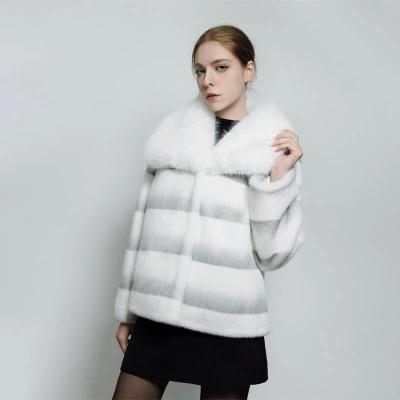 China Winter Outerwear Faux Fur Jacket Long Sleeve Crop Jacket Long Sleeve Fur Coat for sale