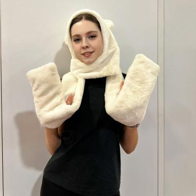China Synthetic Polyester Hats  Lightweight  Faux Fur Scarf Hat Playful Charm for sale
