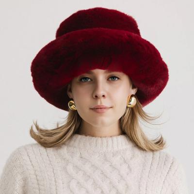 China Machine Washable  Polyester Hats 7.5cm Anti Static  Faux Fur Hats for sale