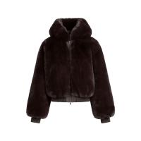 China Zip Up Faux Fur Jacket for sale
