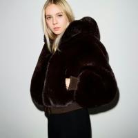 China Zip Up Faux Fur Jacket for sale