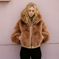 China Zip Up Faux Fur Jacket for sale