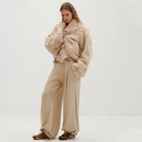 China Persian Lamb Fur Trimmed Jacket for sale