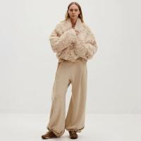China Persian Lamb Fur Trimmed Jacket for sale