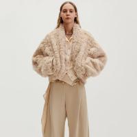 China Persian Lamb Fur Trimmed Jacket for sale