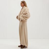 China Persian Lamb Fur Trimmed Jacket for sale