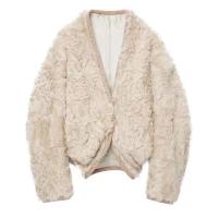 China Persian Lamb Fur Trimmed Jacket for sale