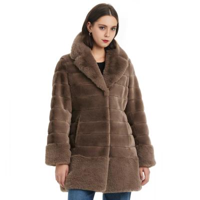 China Commuting High Insulation Faux Fur Fluffy Coat for sale