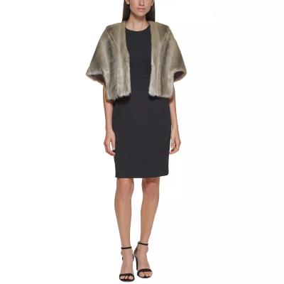 China Highclass Grey Faux Fur Shrug for sale