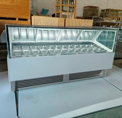 China Commercial Ice Cream Showcase Display Freezer With Secop / Embraco Compressor for sale