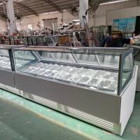 Quality Luxury Gelato Ice Cream Refrigerator 24 Pan Display Air Cooling for sale