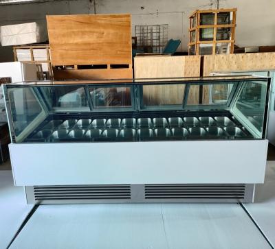 China Sliding Door Ice Cream Display Cabinet Commercial Fan Cooling for sale