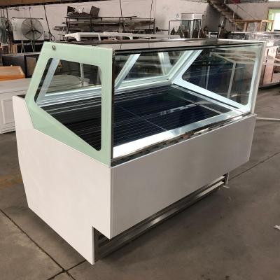 China Temperature Adjustable Popsicle Display Freezer Italian Gelato Ice Cream Showcase for sale