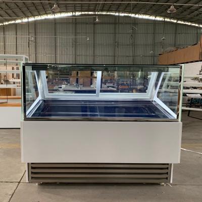 China Ice Cream Cakes Popsicle Display Freezer Quick Frozen With LED Light for sale