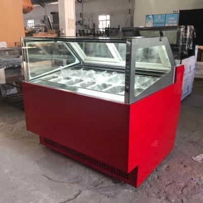 China Anti Fog Glass Popsicle Ice Cream Display Fridge Customized for sale