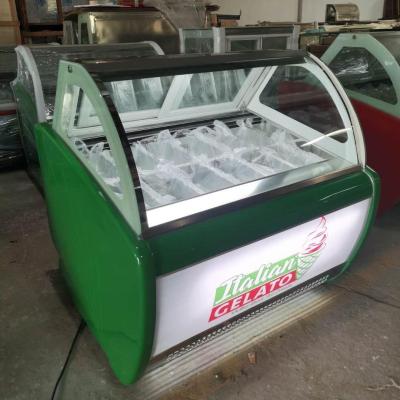 China R404a Gelato Display Freezer Popsicle Ice Cream Freezers for Dessert Retail Shop for sale