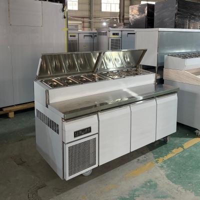 China Stainless Steel Refrigerated Sandwich Salad Preparation Freezer for sale