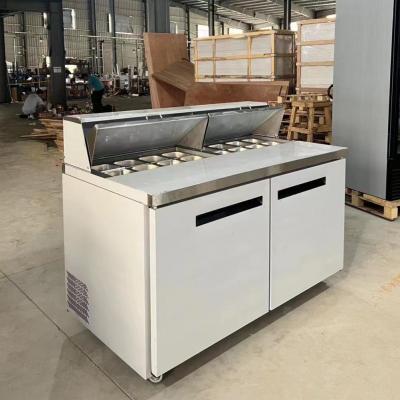 China Commercial Sandwich Preparation Table With Fridge Air Cooling for sale