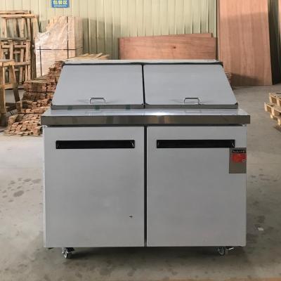 China SS201 SS304 Refrigerated Sandwich Prep Table 2 Doors Air Cooling for sale
