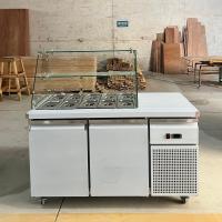 Quality Single Temperature Pizza Salad Preparation Fridge 2 Door Automatic Defrost for sale