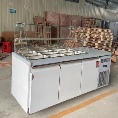 China Custom Salad Preparation Fridge Sandwich Prep Counter 3 Doors for sale