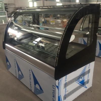 China RefrigerCake Display Refrigerator Stainless Steel Bakery Display Case For Coffee Shop And Dessert Bar for sale